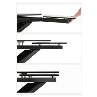 China Rectangular Black Ceramic Extending Dining Table , Marble Metal Base Dining Table for sale
