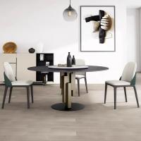 China Irregular Contemporary Design Ceramic Marble Dining Table for sale