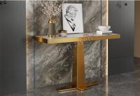 China ElegaCross Insert Ceramic Marble Console Table With Sophistication for sale
