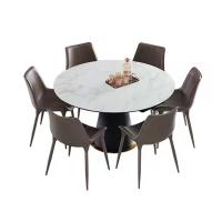 China Highly Practical Extendable Dining Room Table Seamless Extendable Round Dining Table With Leaf for sale