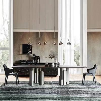 China Made In Italy Dining Table With Marble Effect Ceramic Top Modern Design factory