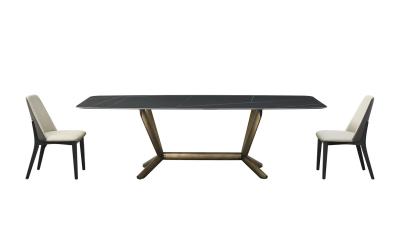 China Italian Luxury High-quality Restaurant Furniture Marble Top Dining Table And Chair factory