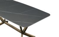 China Luxury Dining Room Table Set Rectangle Marble Top Dining Table for sale