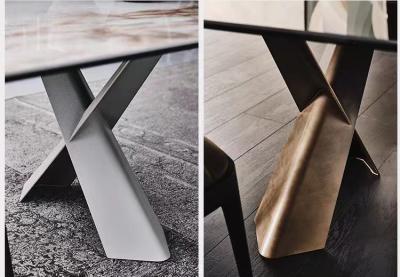 Cina Modern Luxury Design Arredamento per la casa Marmo Top Pietra sinterizzata Ceramica Marmo Tavolo da pranzo Set in vendita