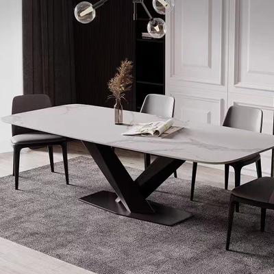 중국 사각형 럭셔리 대리석 위 식탁 세트 식탁 4자리 가구 판매용