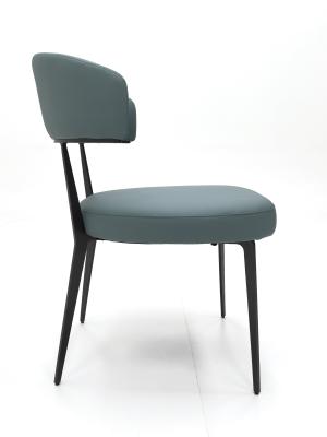 Cina Arredamento per ristoranti in stile moderno Sedie imbottite Sedie da pranzo in cuoio PU con telaio in metallo in vendita