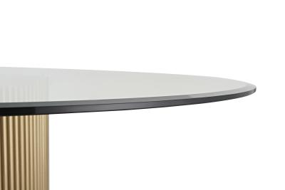 Cina Cina Foshan mobili da pranzo tavolo set 6 posti di lusso moderno vetro in acciaio inossidabile tavola da pranzo di fascia alta in vendita