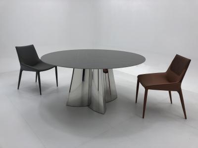 China Stainless Steel Dining Table Set Dining Room Home Furniture Modern Marble Dinning Table factory