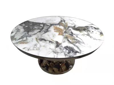 China Living Room Furniture Furniture Round Table Dining Table Set Marble Dining Table and 4 Chairs for sale