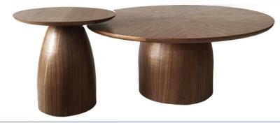 China Modern Walnut Wooden Coffee Table Set ,Living Room Center Table Side Table for sale