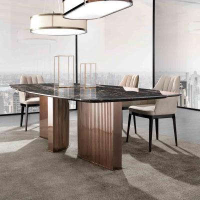 중국 고급 천연 대리석 식탁 고급 유럽 식당 식당 및 호텔 용도 용 식탁 판매용