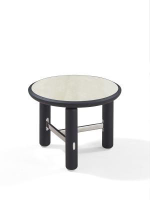 中国 現代の丸い大理石のセンターのコーヒーテーブルのリビングルームのためのエレガントな木製のサイドテーブル 販売のため