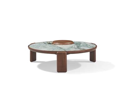 Cina Tavolino da salotto in stile popolare Set Tavolino da caffè minimalista in marmo artificiale Tavolini rotondi per la casa in vendita