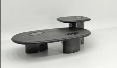 China Modern High-End Marble Coffee Table with Luxury Stone Oval Design for Villa Living Room Home Furniture for sale