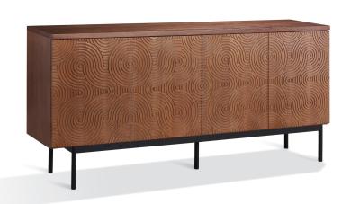 China High Quality Veneer Buffet Cabinet Nordic Modern Simple Bedroom Living Room Solid Wood Storage Sideboard for sale