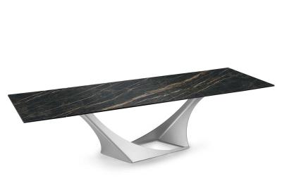 China Factory Extendable Dining Table Modern Luxury Stone Dinning Tables Dining Room Furniture Table Set 8 Chairs for sale