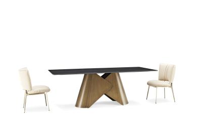China Luxury Furniture Manufacturer Factory Modern 8 10 Seater  Sintered Stone Mable Top Dining Table Set for Living Room Home for sale