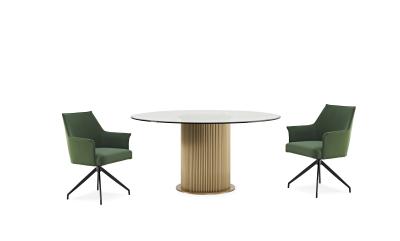 China Hot Selling Dining Table with 8 Chairs 12mm Tempered Clean Glass Table Top Modern Dining Room Home Furniture for sale