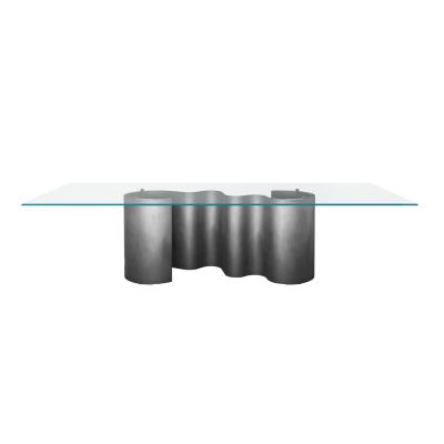 China Tempered Clean Glass Dining Table And chairs Set Dining Room Furniture Table and Chair for sale