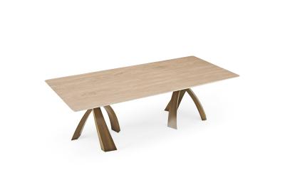 China Dining Table and Chair Set Luxury Modern Restaurant & Home Dining Room Dinning Table Ceramic Top Dining Table Set for sale