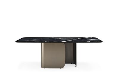 China 8/10/12 Person Dining Room Table with Chairs Indoor Ceramic Stone Kitchen Table Cheap Marble Dining Table for 10 People Chairs for sale
