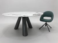 China Dining Table Luxury Modern Restaurant Home Table Dining Room Dinning Table Marble Top Round Dining Table for sale