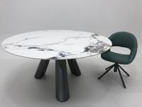 China Dining Table Luxury Modern Restaurant Home Table Dining Room Dinning Table Marble Top Round Dining Table for sale