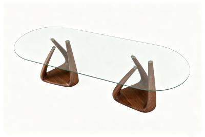 China Wholesale Glass Dining Table Set Glass Coffee Table Set Living Room Glass Dining Table Set 6 8 10 Chairs for sale