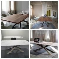 China Italian Style Modern Marble Ceramic Top Extendable Dinner Table Set Artificial Marble Expandable Dining Table for sale