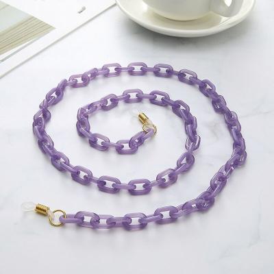 China Good quality and beautiful Acrylic pvc chain necklace face masking chain for sale for sale