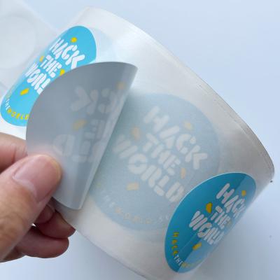 China Rolled Bottle Label Sticker Printing Custom Vinyl Adhesive Label for sale