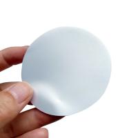 China Waterproof PVC Adhesive Barcode Stickers Polyester Blank Label Roll 100 Rolls MOQ for Thermal Transfer for sale