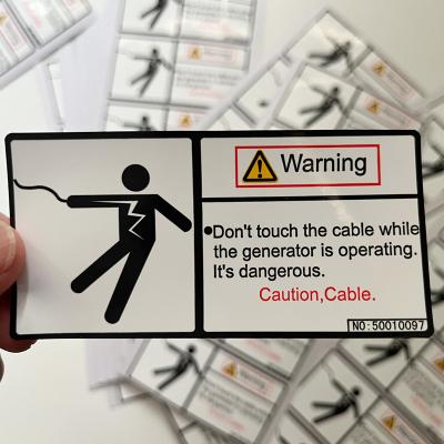 China Waterproof Packaging Printed Vinyl Warning Stickers Custom Logo for sale