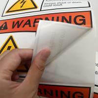 China Custom Waterproof Vinyl Warning Stickers with Logo 100 Rolls MOQ for sale