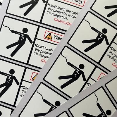 China O quadrado de empacotamento impermeável imprimiu o esparadrapo removível de advertência das etiquetas do vinil à venda
