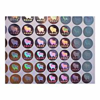 China Custom Anti Counterfeiting Hologram Stickers Gloss Lamination 3D Security Labels for Packaging for sale