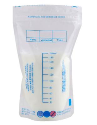 China Best selling zipper stand up pouch plastic milk storage bag/ printed ziploc breast milk storage for sale