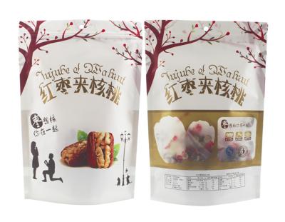 China Golden Stand Up Food Packaging Pouches with Zipper for Cereal , Coffee Beans for sale