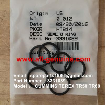 CUMMINS 3331089 ENGINE TEREX 3331089 O RING NHL DUMP TRUCK MINING QUARRY TR45 TR50 TR60 TR70