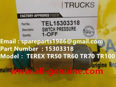 TEREX 15303318 SWITCH PRESSURE DUMP TRUCK TR35 TR50 TR60 TR100 3305B 3305F 3303 3307 TR45 TR70 MT4400 CUMMINS ALLISON
