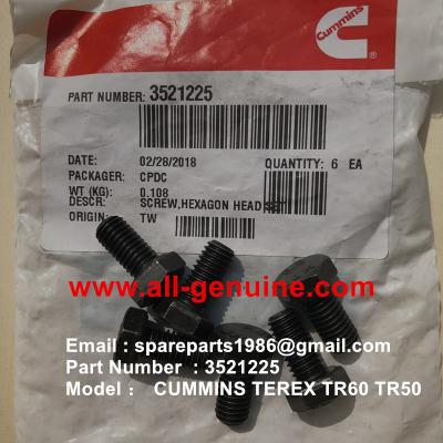 China TEREX CUMMINS 3521225 SCREW  NHL DUMP TRUCK TR35 TR50 TR60 TR100 3305B 3305F 3303 3307 TR45 TR70 MT4400 ALLISON for sale