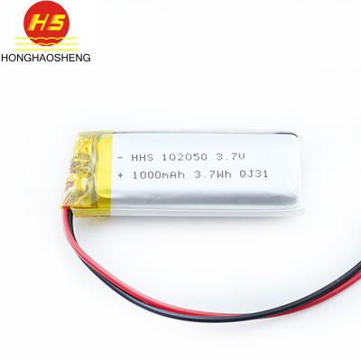 China 102050 flexible dünne Lithium-Polymer-Batterie Lipo 3,7 V 1000mah zu verkaufen