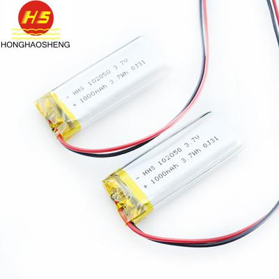 China 102050 flexible dünne Lithium-Polymer-Batterie Lipo 3,7 V 1000mah zu verkaufen