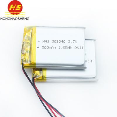 China 3.7v personalizado 500mah Lipo HHS Li Ion Polymer Battery à venda