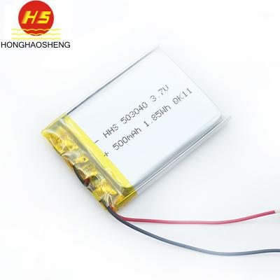 China 3.7v personalizado 500mah Lipo HHS Li Ion Polymer Battery à venda