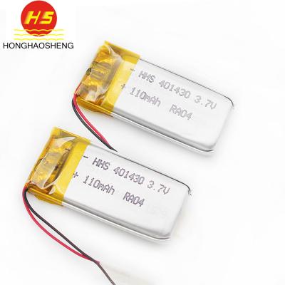 Cina Batteria di ISO9001 401430 3.7V 110mAh Lipo in vendita