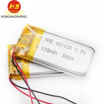 Cina Batteria di ISO9001 401430 3.7V 110mAh Lipo in vendita