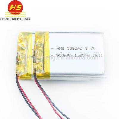 Cina batteria del polimero del litio di 3.7v 550mAh 053040 in vendita
