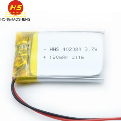 中国 小型Lipo 402030 3.7 V 180mahのリチウム ポリマー電池 販売のため