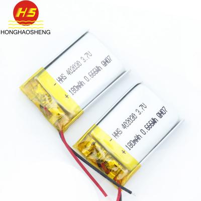 中国 小型Lipo 402030 3.7 V 180mahのリチウム ポリマー電池 販売のため